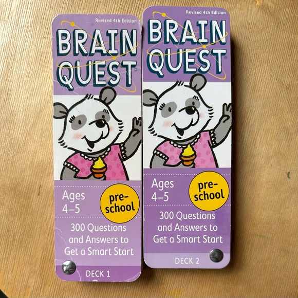 Brain Quest | Other | Brain Quest Educational Cards Set For Ages 45 ...